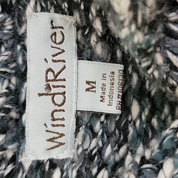 Windi River | Sweaters | Windi River Variegated Sage Green Black White ...